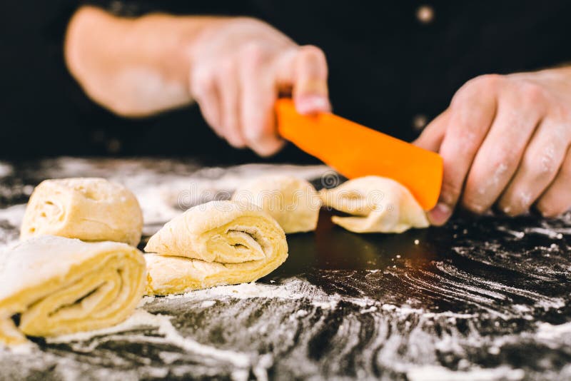 Hands kneading a dough stock image. Image of bake, maple - 75834747