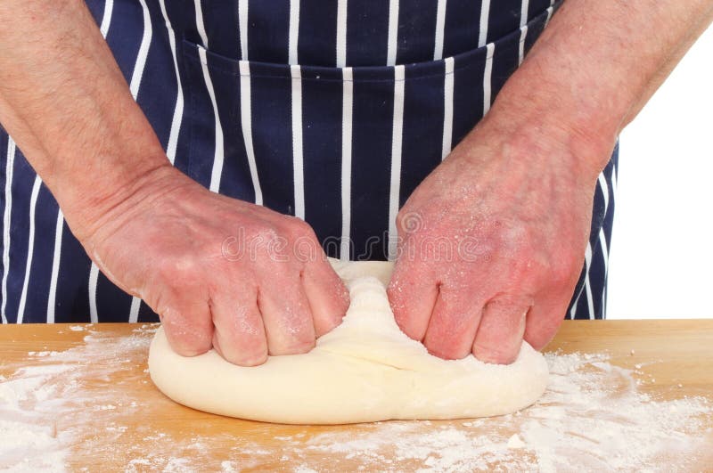 Hands kneading stock photo. Image of pair, wood, apron - 32575558