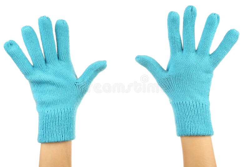 Hands in knitted mittens stock image. Image of season - 161356781