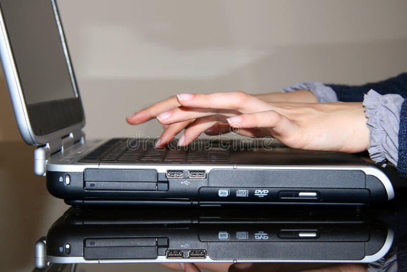 Hands On Laptop Picture. Image: 4728716