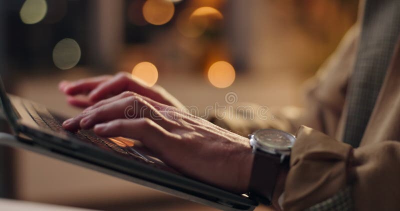 Hands, Pen and Laptop for Thinking, Problem Solving and Remote Work in ...