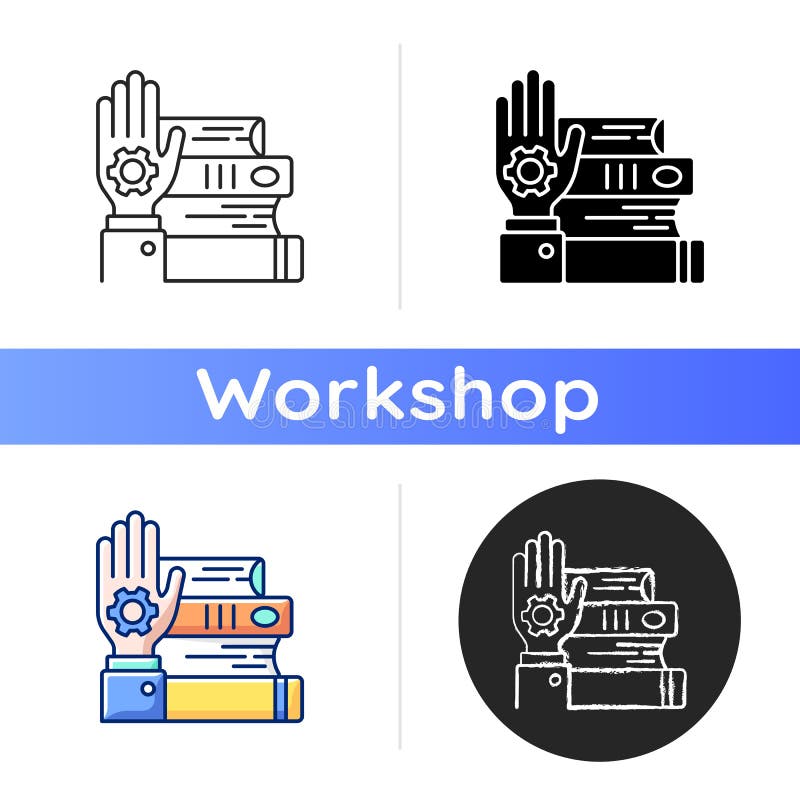 Hands-on learning icon stock vector. Illustration of skill - 210119885