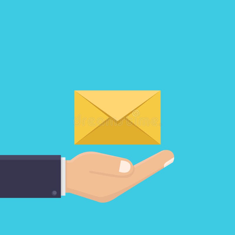 Hands and Letters, Receive Letters, Illustration Vector Stock Vector ...