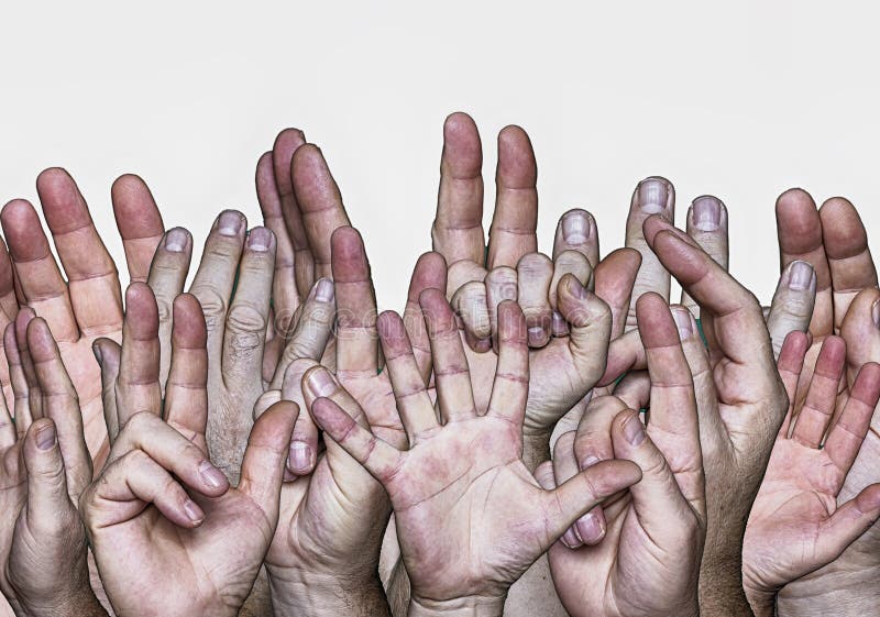 Man with Hands Lifted in Worship and Praise. Stock Photo - Image of ...