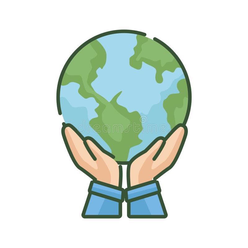 Hands lifting earth planet stock vector. Illustration of creative ...