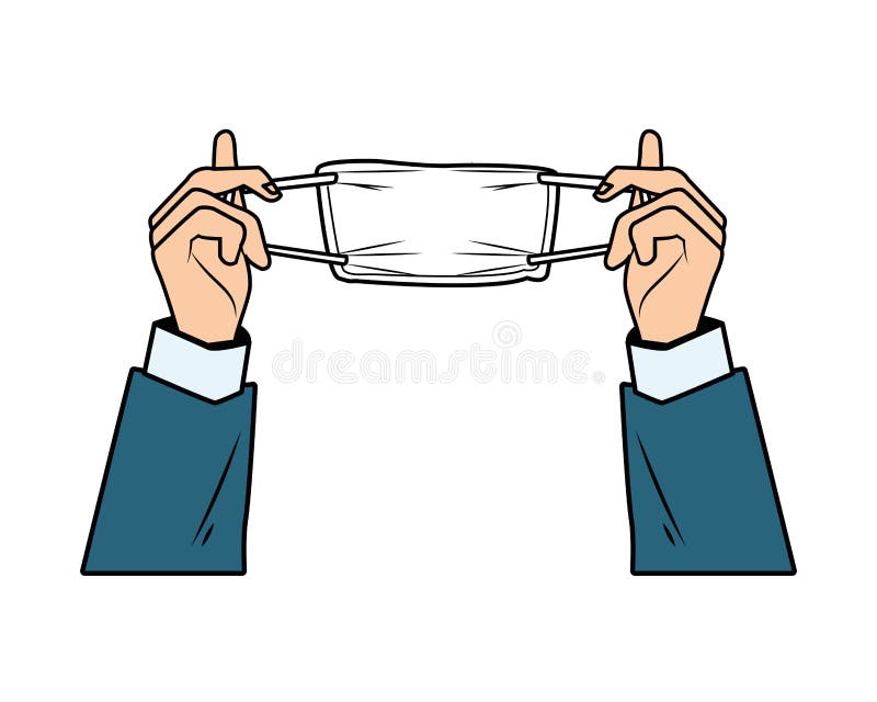 Female Face, Head with Protective Medical Mask Stock Vector ...