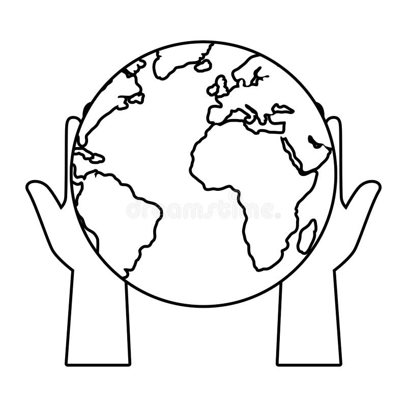 Hands Lifting World Planet Earth Stock Vector - Illustration of concept ...