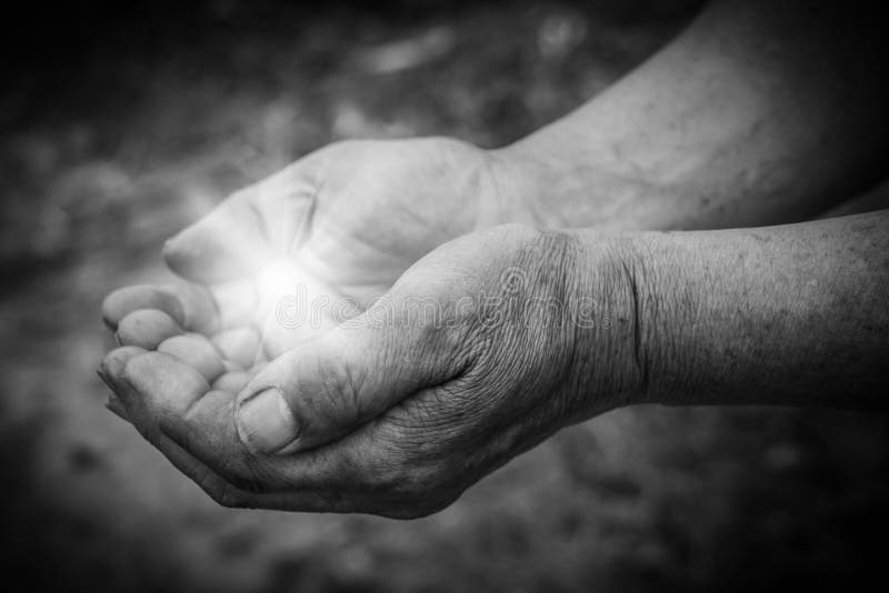 Hands with light stock photo. Image of imagination, power - 57336090