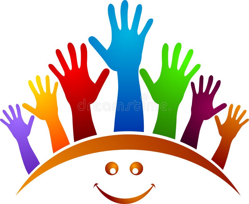 Hands As a Symbol of Inclusion and Integration Stock Illustration ...