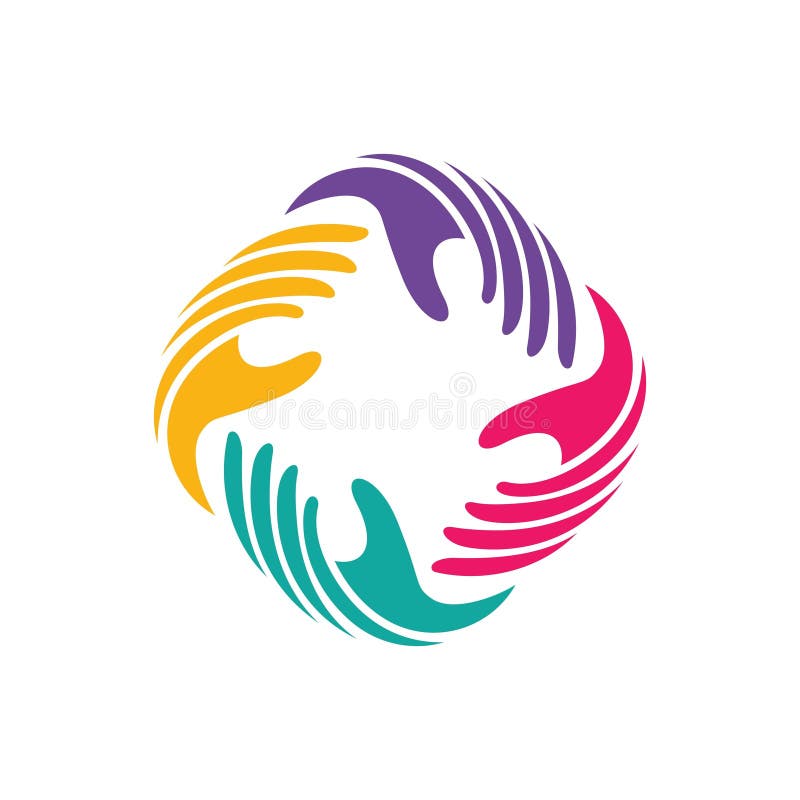 Hands Logo Team Illustration Stock Vector - Illustration of hands, sign ...