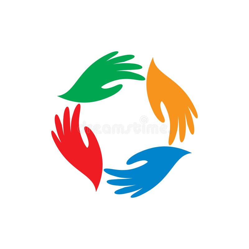 Hands Logo Team Illustration Stock Vector - Illustration of group ...