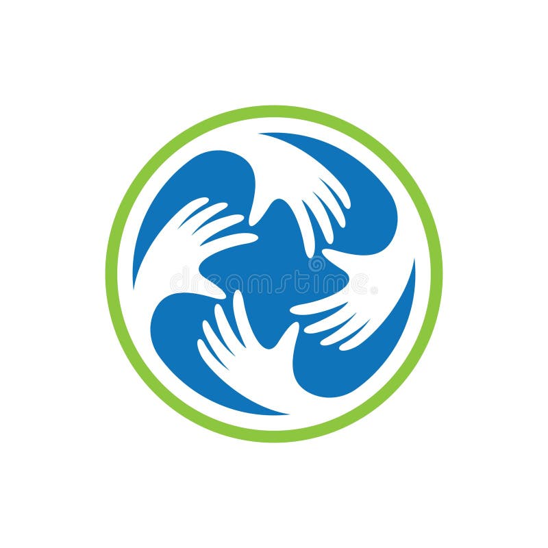 Hands Logo Team Illustration Stock Vector - Illustration of logo ...