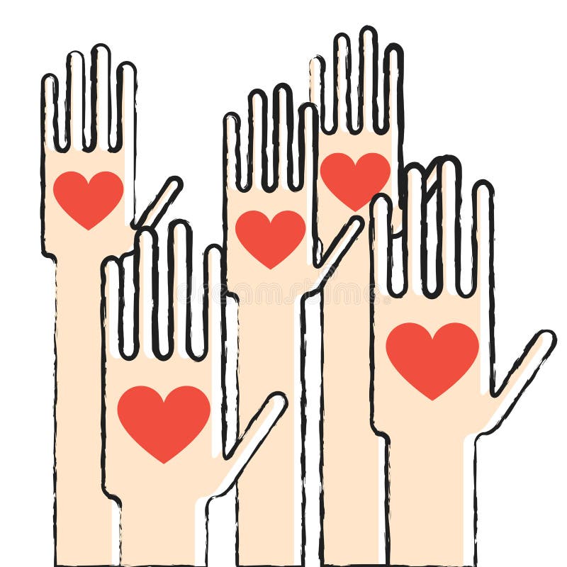 Hands with love stock vector. Illustration of unite, heart - 22537654