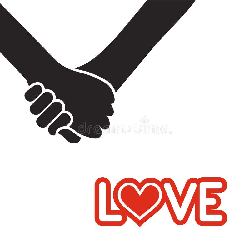 Hands in love illustration stock vector. Illustration of sign - 137525819
