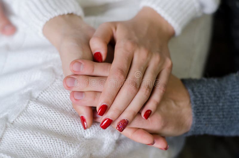 Hands of lovers stock image. Image of love, couple, brush - 83909031