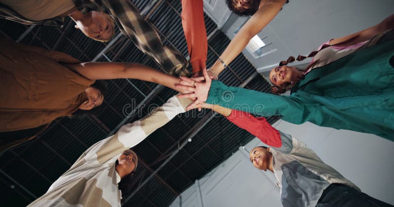 Hands, Low Angle and Dancer Women for Collaboration, Support or ...