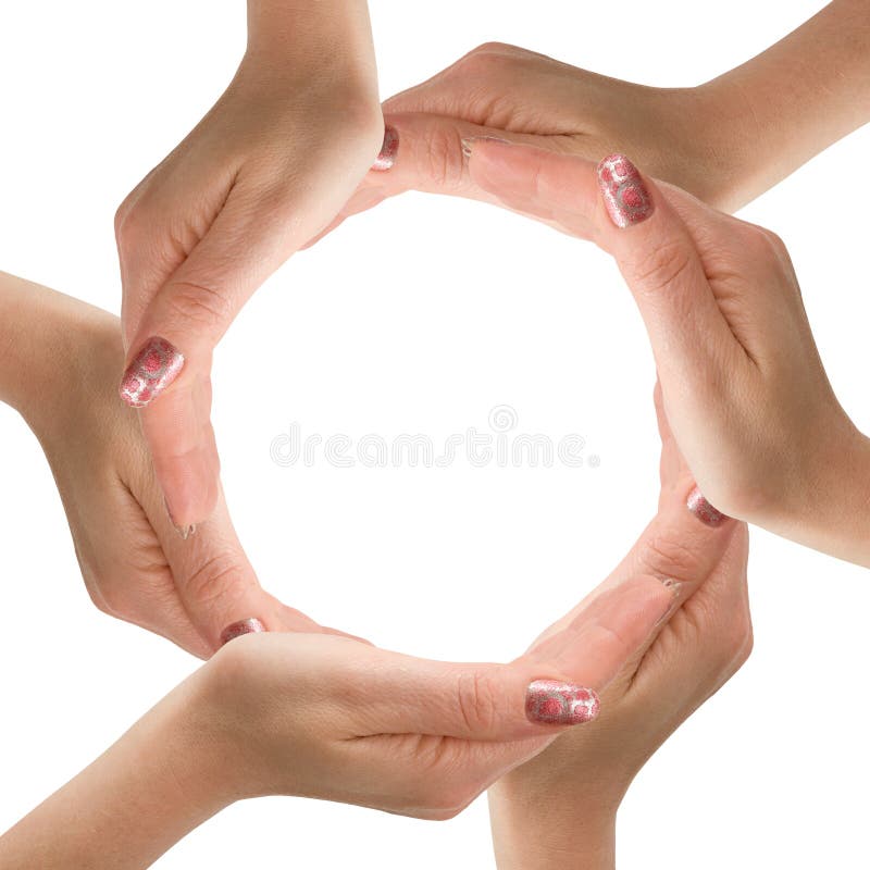 Circle Made of People Hands Stock Image - Image of concept, bringing ...