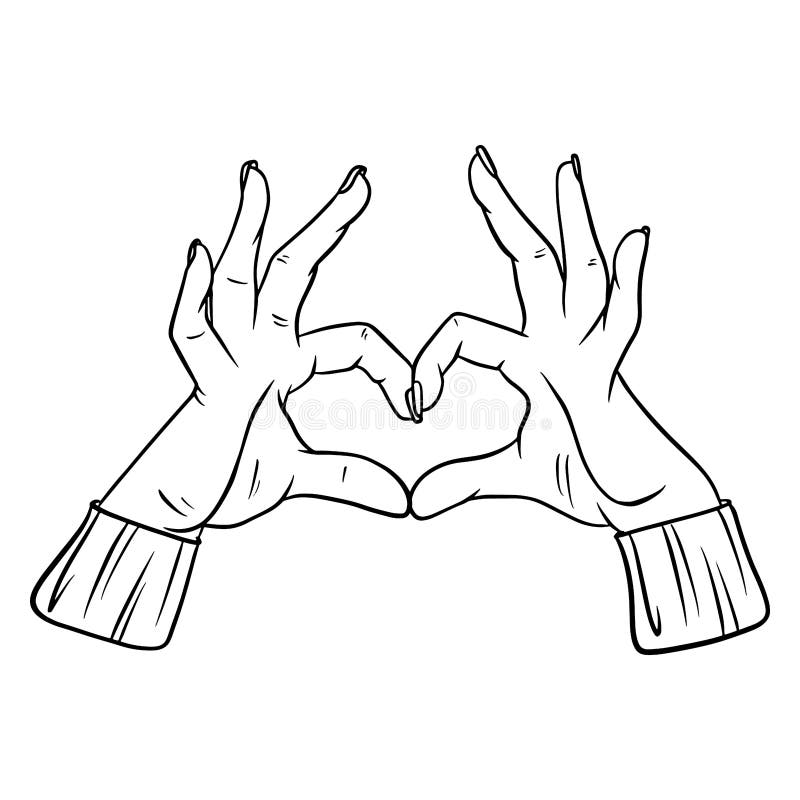 Hands Make a Heart Gesture. a Romantic Gesture. Handmade Style Stock ...