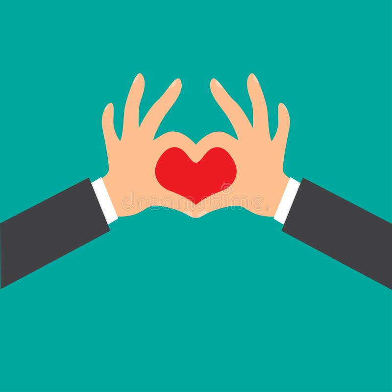 Hands make heart shape stock illustration. Illustration of valentine ...