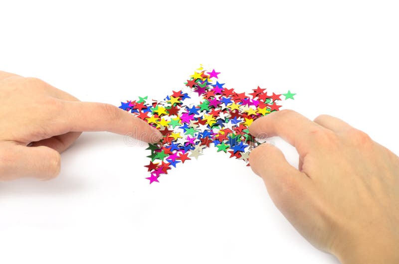 Hands make the star stock image. Image of action, leisure - 25346561