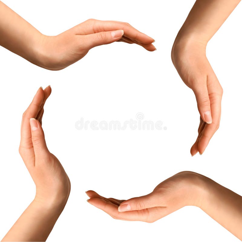 Hands Making a Circle Isolated Stock Photo - Image of natural, ecology ...