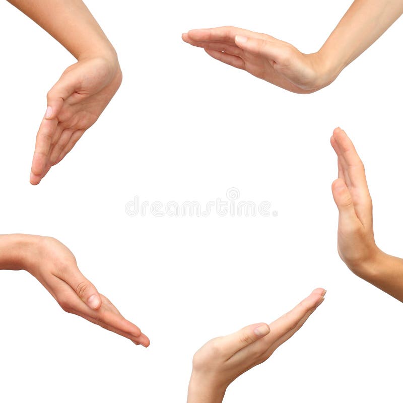 Hands Making a Circle Isolated Stock Photo - Image of natural, ecology ...