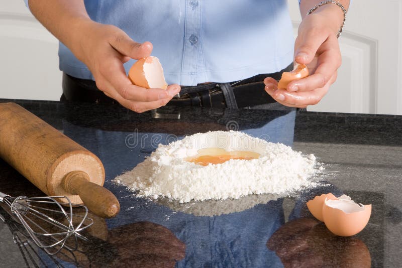 Hands making dough stock photo. Image of bake, homemade - 7385024
