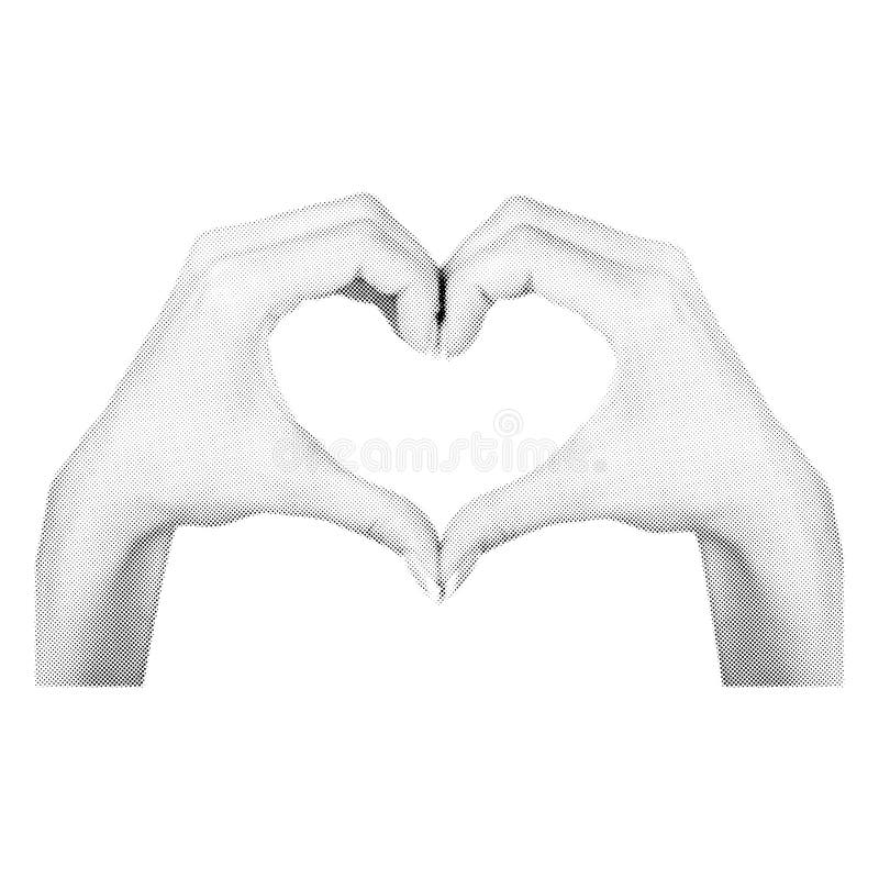 Hands Making or Formatting a Heart Symbol. Collage Element with Hands ...