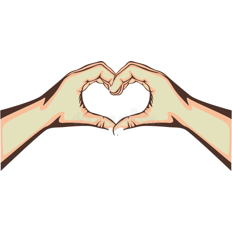Hands Making Heart Gesture Image Stock Vector - Illustration of heart ...