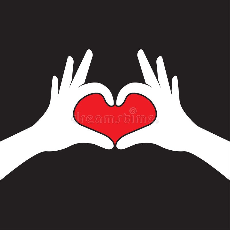 Hands Making Love Symbol stock vector. Illustration of hand - 137470527