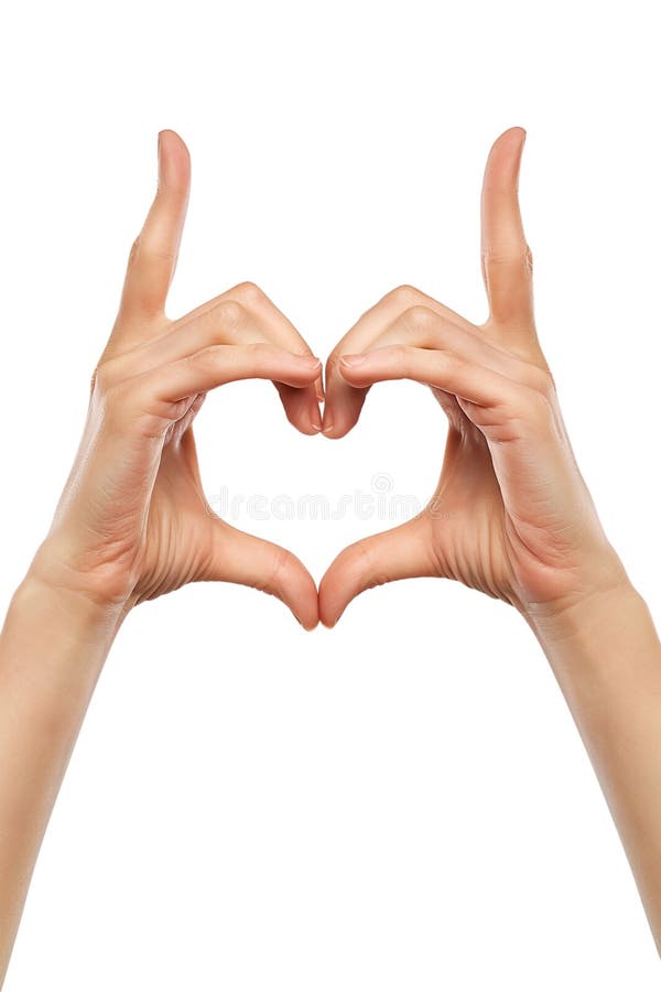 Hands Making Heart Sign Alone on Transparent Background Stock ...