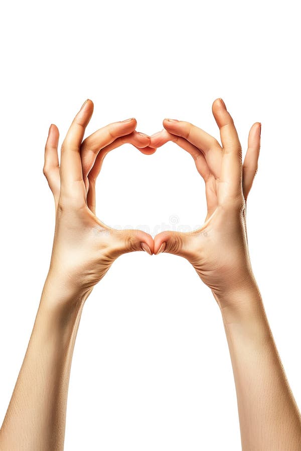 Hands Making Heart Sign Alone on Transparent Background Stock ...