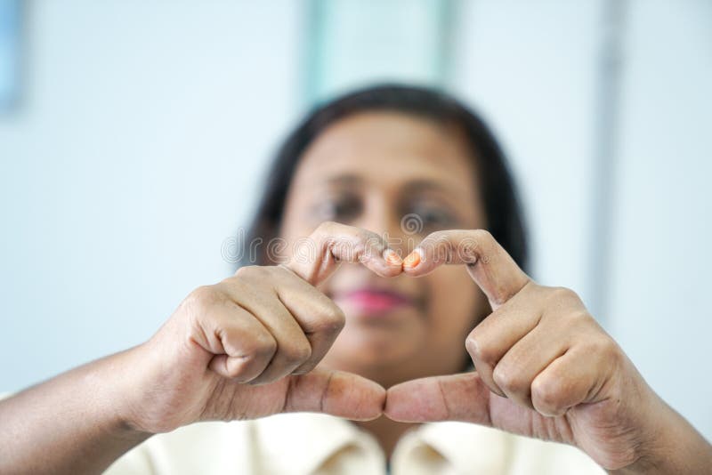 Hand Gestures Making a Love Sign Stock Image - Image of body, skin ...