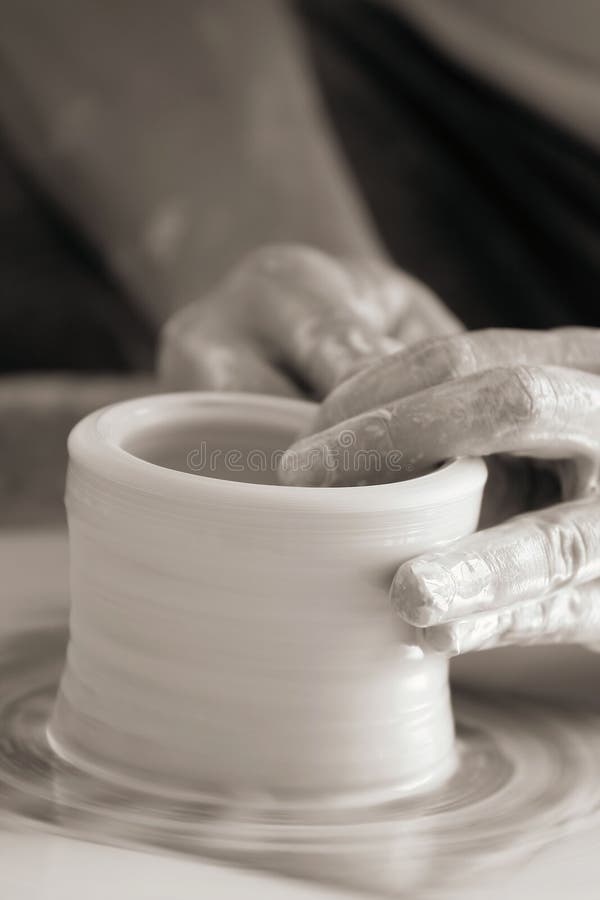 Hands making pottery stock image. Image of finger, ancient - 3354985