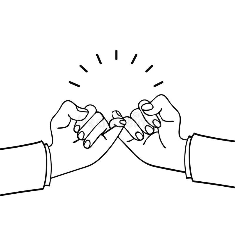 Hands Making Promise Vector Outline Sign Stock Vector - Illustration of ... Hands Making Promise Vector Outline Sign Stock Vector - Illustration of ...