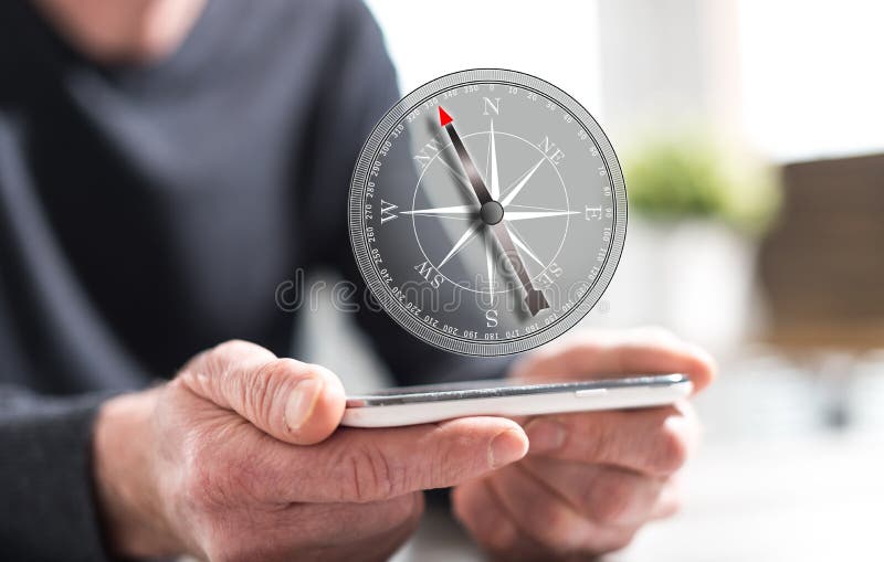 Concept of right direction stock image. Image of smartphone - 134313363