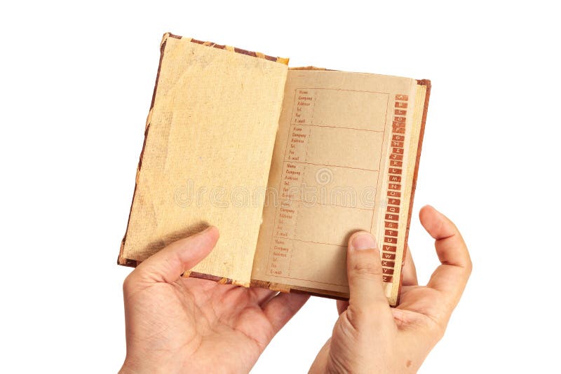 Hands Holding Open Notebook of Parchment Paper Stock Image - Image of ...