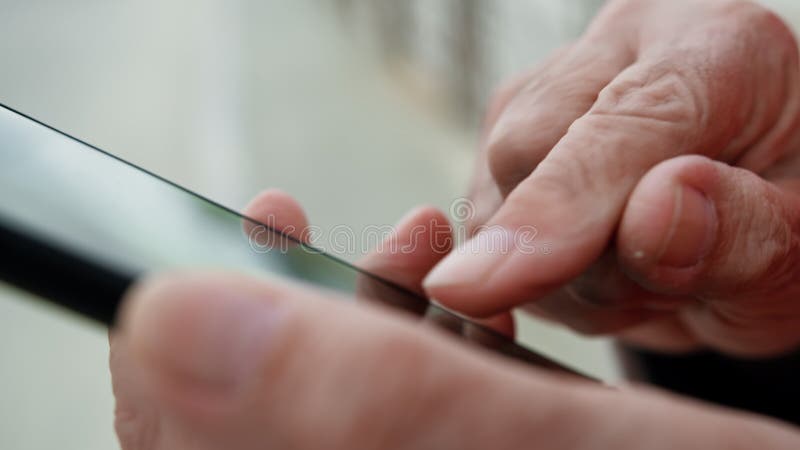 Hands of a Man Scrolling on Social Media Stock Video - Video of ...