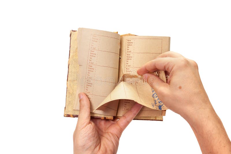 Man Tearing a Page from the Book Stock Photo - Image of paper ...