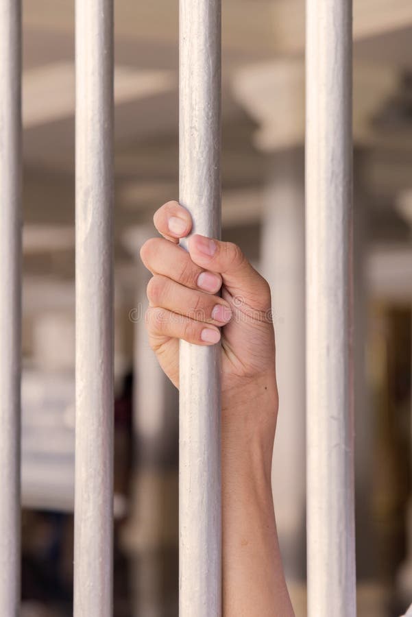Hands of Man Try To Get Out from Jail Stock Image - Image of captive ...
