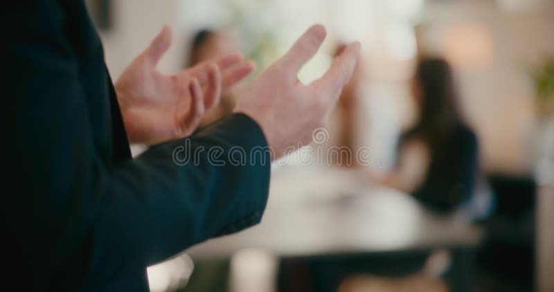 Hands of Manager Gesturing in Office. Stock Footage - Video of office ...