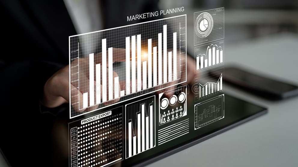 Hands Manipulating Virtual Digital Marketing Data and Analytics with ...