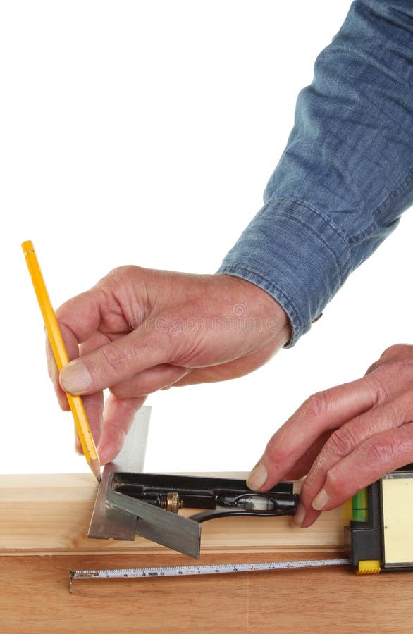 Hands marking stock image. Image of tape, measuring, hand - 25595429