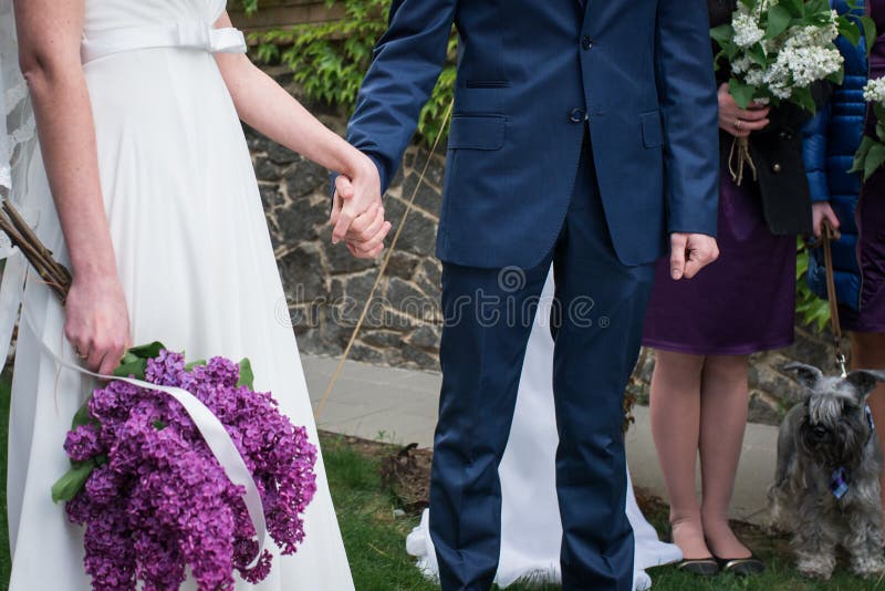 Hands of Married Couple on Their Wedding Stock Photo - Image of family ...