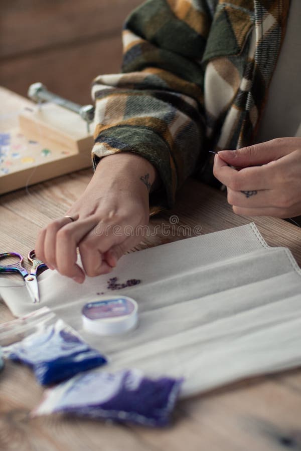 The Hands of the Master String Beads on a String Stock Photo - Image of ...