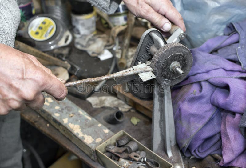 Hands of Mechanic stock image. Image of objects, worker - 75739243