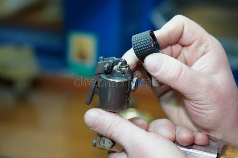 Hands with Mechanical Labor-saving Device Stock Photo - Image of exam ...