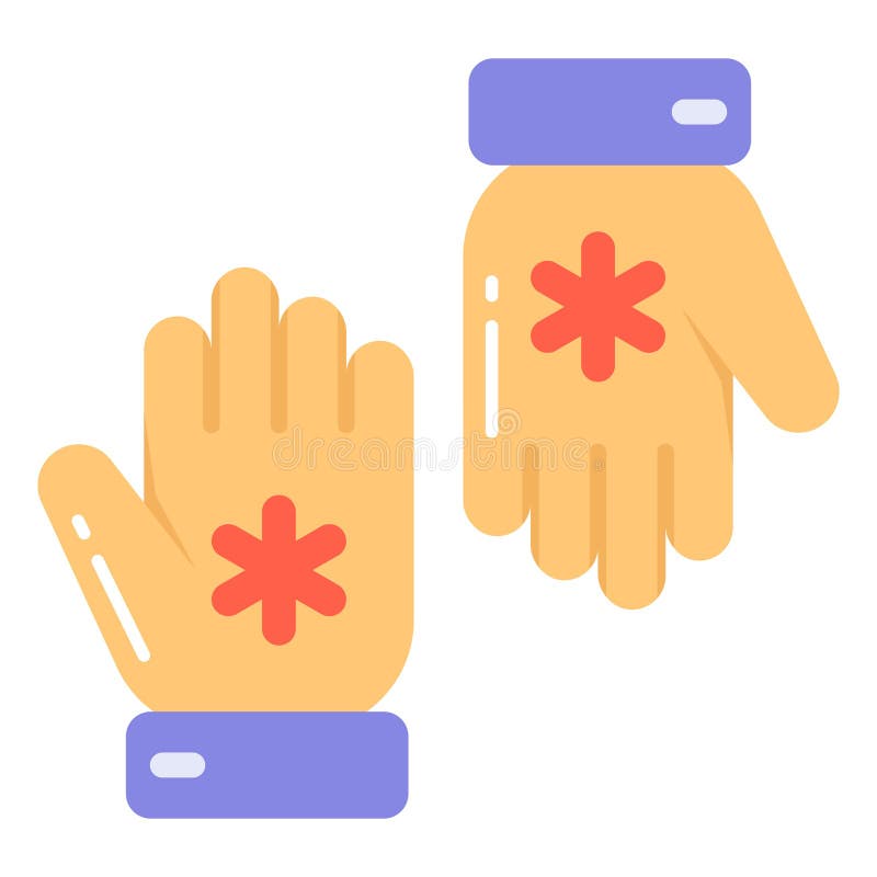 Hands with Medical Sign Concept of Hygiene Hands Vector Stock Vector ...