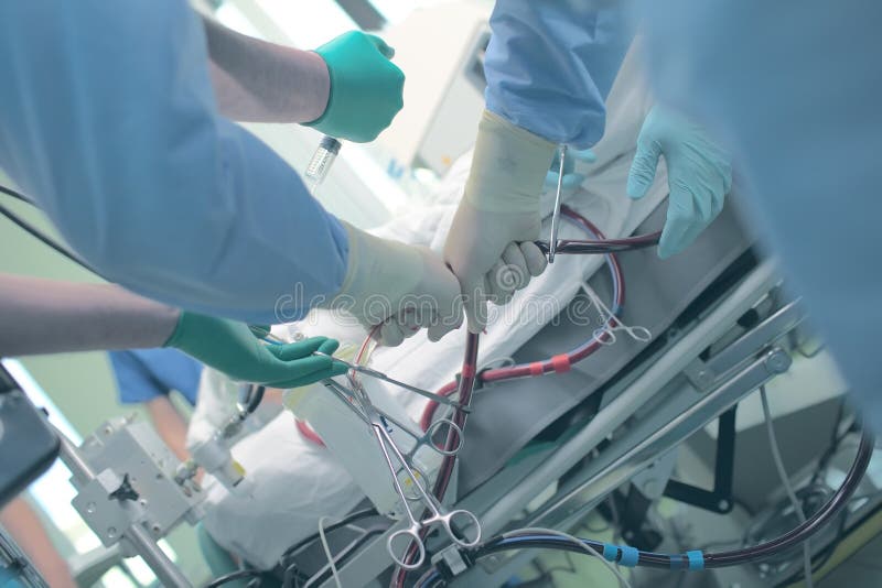Medical Staff in the Hospital Foyer on the Background of Technical ...