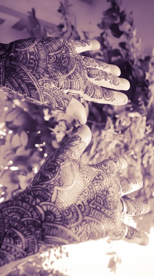 Hands with Mehandi - Vintage Look Stock Photo - Image of marriage ...